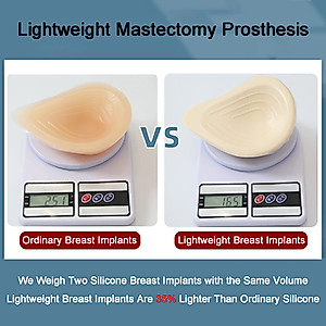 Self Adhesive Silicone Breast Forms Pear Shape Fake Boobs Fake Breast Artificial Mastectomy Prosthetic for Crossdresser Women Cosplay Transgender,C Cup (470g/pair)