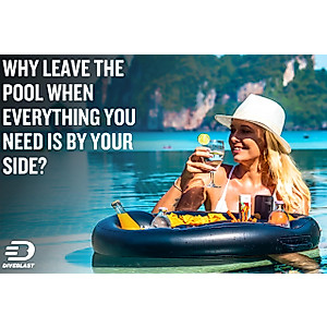 DIVEBLAST: Premium Floating Drink Holder for Pool, Hot Tub Drink Holder Floats, Swimming Pool Accessories for Adults, Drink Floaties for Pool