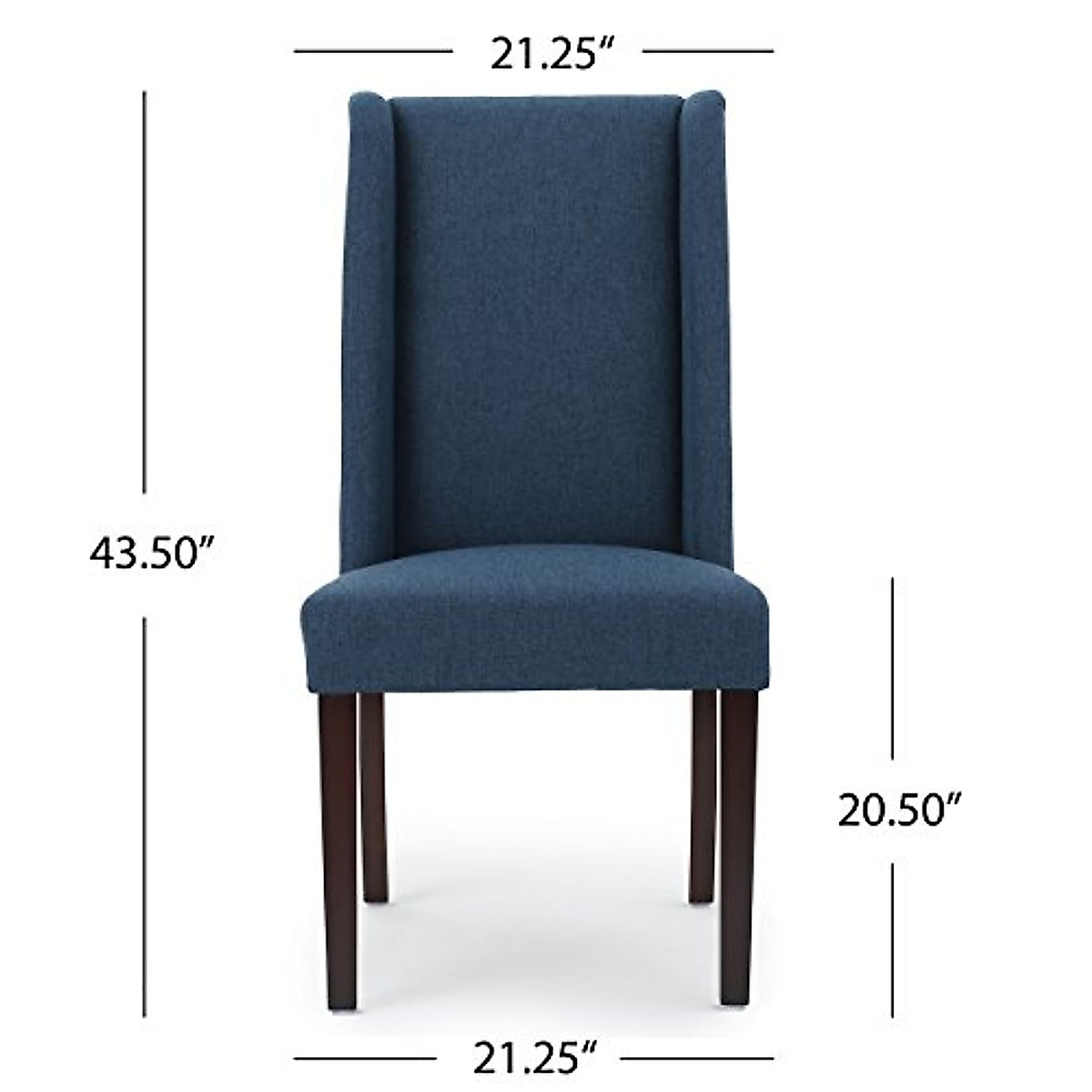 Christopher Knight Home Rory Fabric Dining Chairs, 2-Pcs Set, Navy Blue