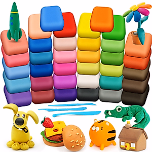 Magic Clay - Air Dry Clay 36 Colors, Modeling Clay for Kids with Tools, Soft & Ultra Light, Toys Gifts for Age 3 4 5 6 7 8+ Years Old Boys Girls Kids