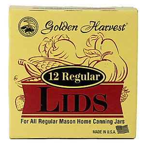 Golden Harvest Regular Canning Lids 2 Packs of 12 (24 Total Lids)
