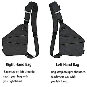 Travel Sling Bag Light Thin Chest Shoulder Bag Anti-Thief Crossbody Personal Pocket Bag for Men Shoulder Backpack for Hiking(Right)