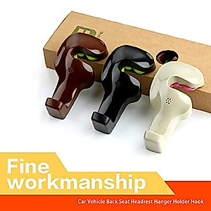 VARGTR 2 Pack Car Vehicle Back Seat Headrest Hanger Holder Hook,New Styles Car Hooks,Universal Purse Holder Car Seat Back Storage Organizer Hanger Hook,car headrest Hook (Brown)