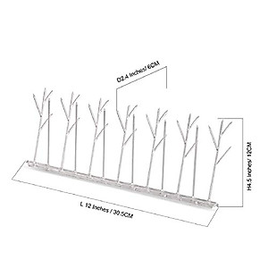 Aspectek Plastic Polycarbonate Bird Spikes Kit with Adhesive Glue, Covers 10 Feet
