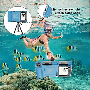 ShellBox Case Diving Case 2nd Gen for Phone/Samsung Galaxy Series, Universal Phones[4.9-6.9 Inch],Snorkeling[15m/50ft] Full Body Protector(Blue-Grey)