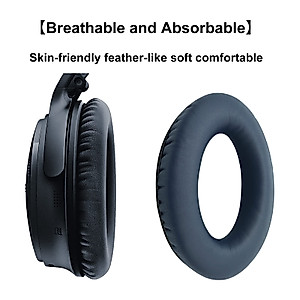 Hoxiver Earpads Replacement for Bose QC35 (QuietComfort 35) & QC35ii Headphones Ear Pads Cushions,Soft Protein Leather,Noise Isolation Foam(Midnight Blue)