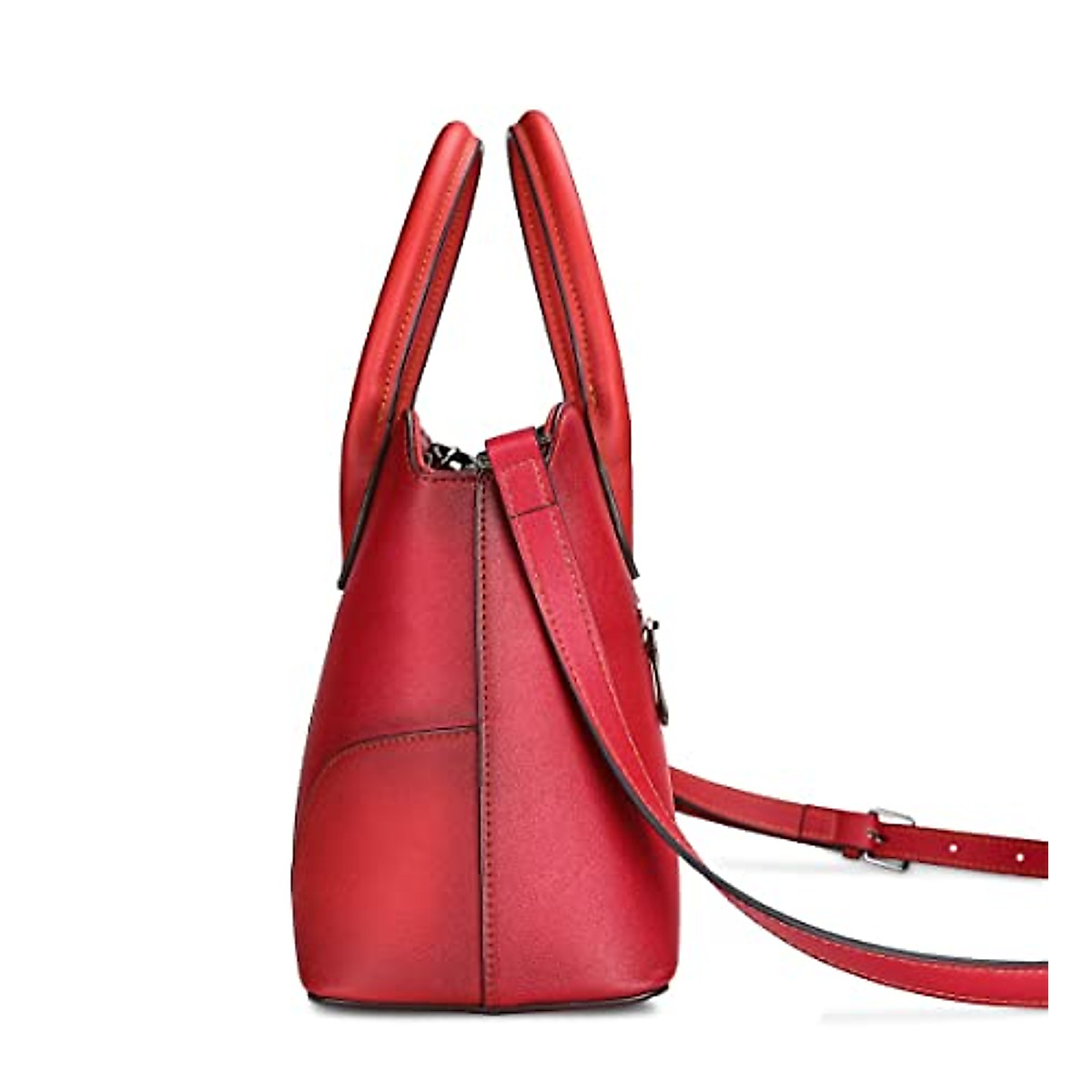 ZHUHW Vintage Floral Ladies Tote Bag Hand Embossed Handbag Versatile Women's Shoulder Messenger Bag (Color : A, Size : 30(L)*18(H)*12(W) cm)