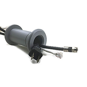 Cable Pass Through Wall Port 3 5/8" - 5 1/4" Wall Thickness (Gray)