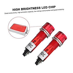 TEHAUX 20 Pcs Signal Light LED Panel Mini Light Truck Indicator Light Green Indicator Light Panel Mount Signal Flash Signal Light Power Signal Lamp Dc12v Car Warning Light Plastic