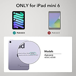 ESR for iPad Mini 6 Case, iPad Mini 6th Generation Case with Stand(8.3 inch, 2021), 3 Stand Modes, Slim and Light, Yellowing Resistant, Boost Kickstand Case, Clear