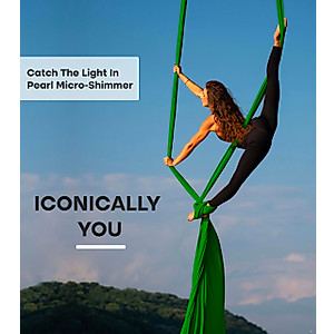 Aurora PRO Aerial Silks + Yoga Hammock (Full Rigging Hardware) Safety CE Certified - 100% Premium Nylon in 40 Denier