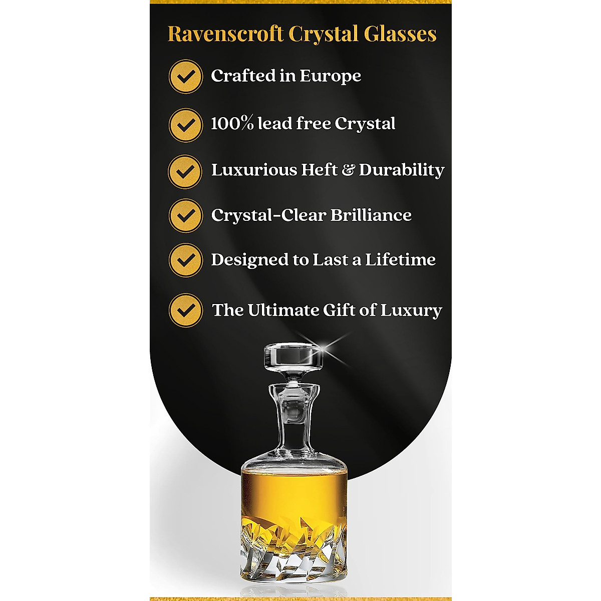 Ravenscroft Crystal Beveled Blade Decanter