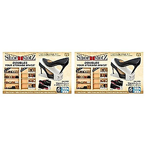 6-Pack Space-Saving Shoe Slotz Storage Units in Ivory | As Seen on TV | No Assembly Required (2)