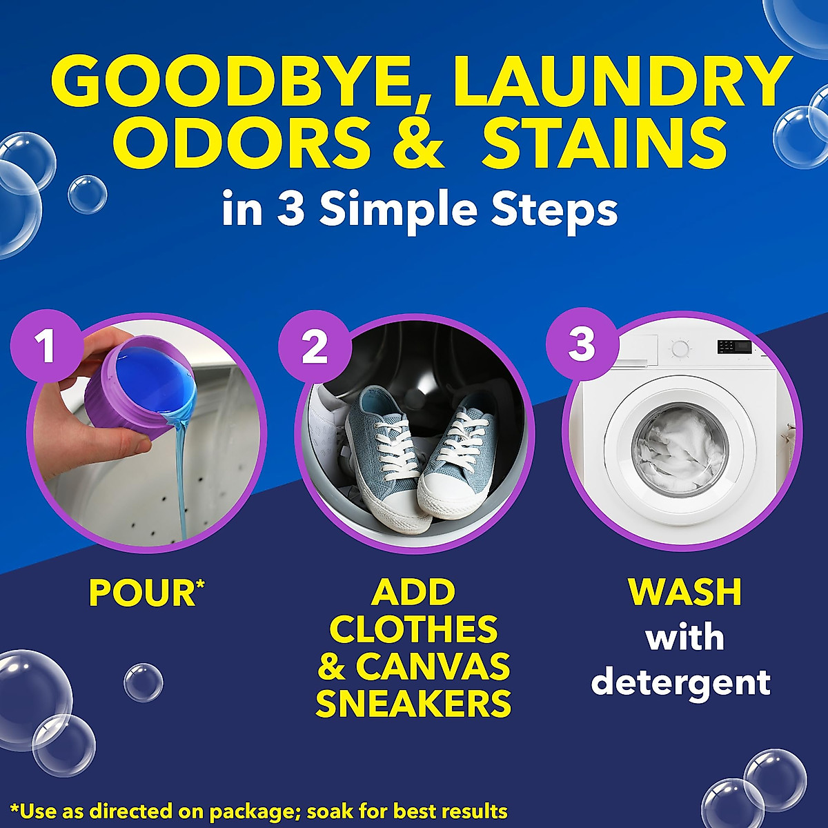 OxiClean Odor Blasters Odor and Stain Remover Laundry Booster Liquid, 50 fl oz 3-Pack