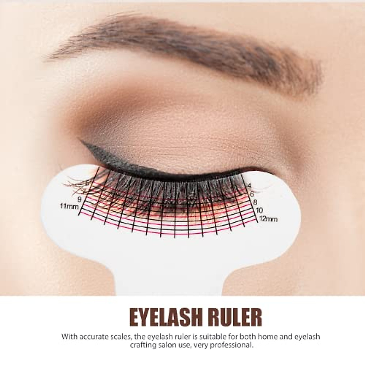 minkissy Lash Room Decor 10pcs Eyelash Ruler Lash Length Measuring Tool Eyelashes Degree Ruler Lash Cart