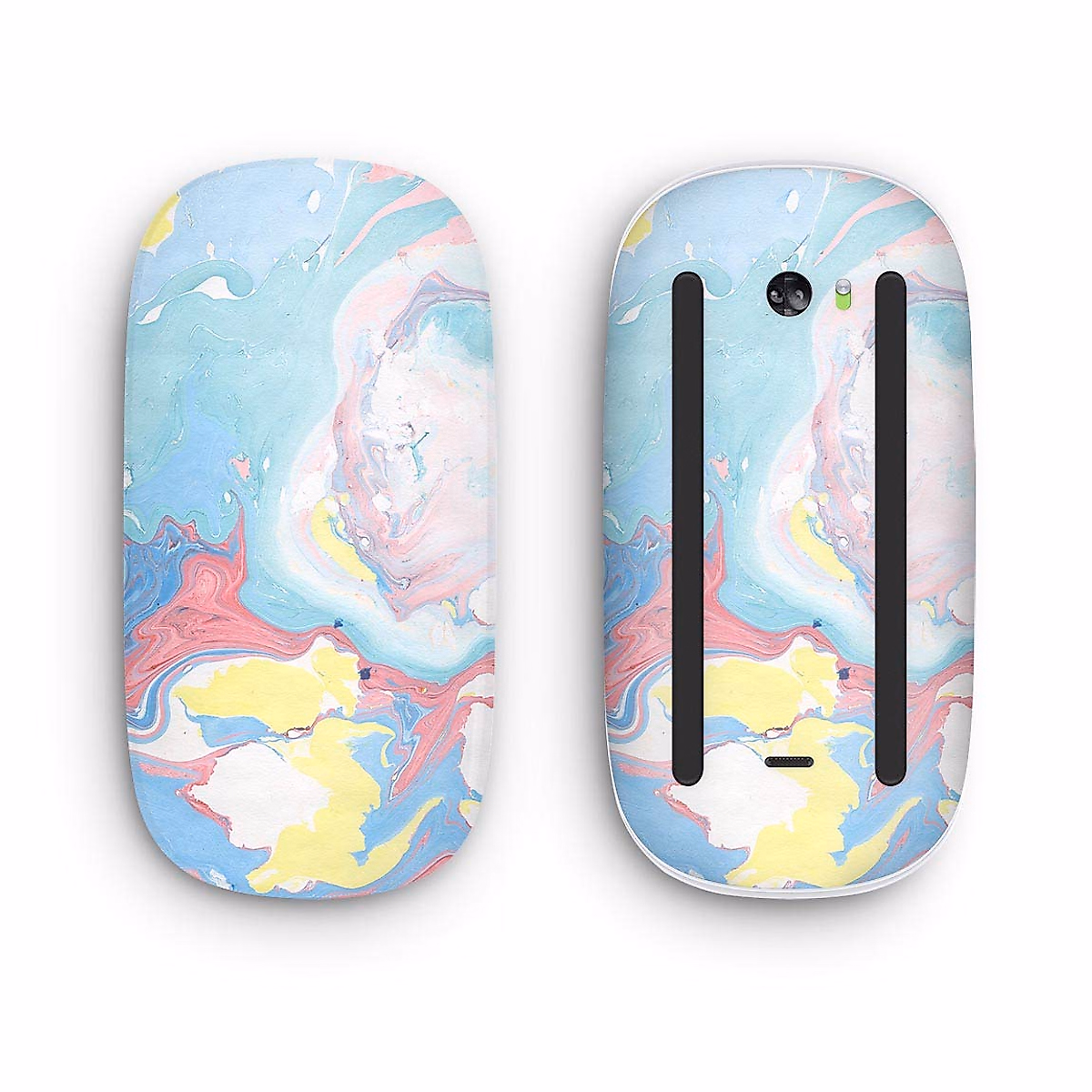 Design Skinz Marbleized Swirling Cotton Candy Vinyl Decal Compatible with The Apple Magic Mouse 2 (Wireless, Rechargable) with Multi-Touch Surface