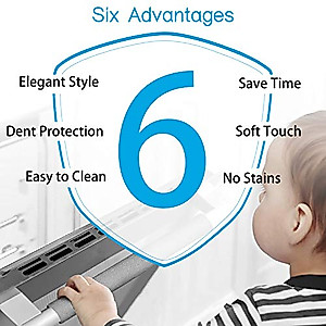 Miss.Silk Refrigerator Door Handle Covers, Set of 5, Keep Your Kitchen Appliance Clean from Smudges, Drips, Food Stains, Oil, Handmade Decor Protector for Fridge, Ovens, Dishwashers (Grey)