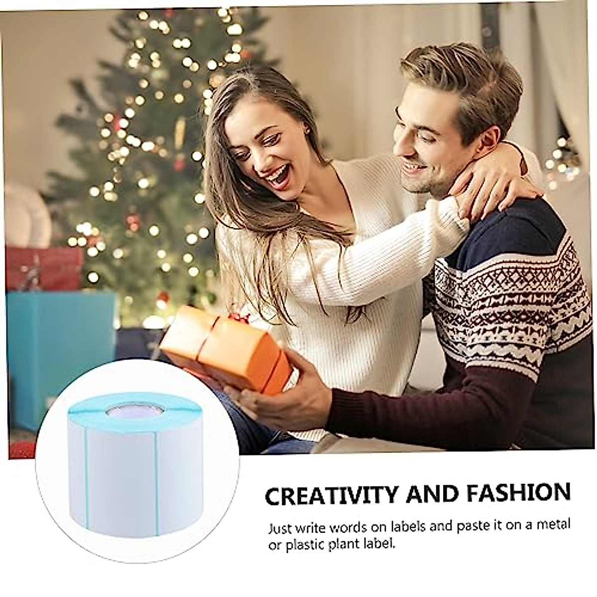 GATHINESS Roll Barcode Paper Present Labels Writable Christmas Gift Label Shipping Address Labels Thermal Postage Thermal Sticker White Stickers Printer Thermal Paper