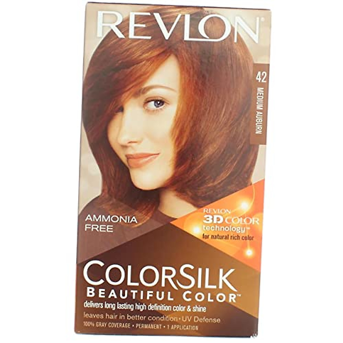 Revlon ColorSilk Hair Color, 42 Medium Auburn (Pack of 2)