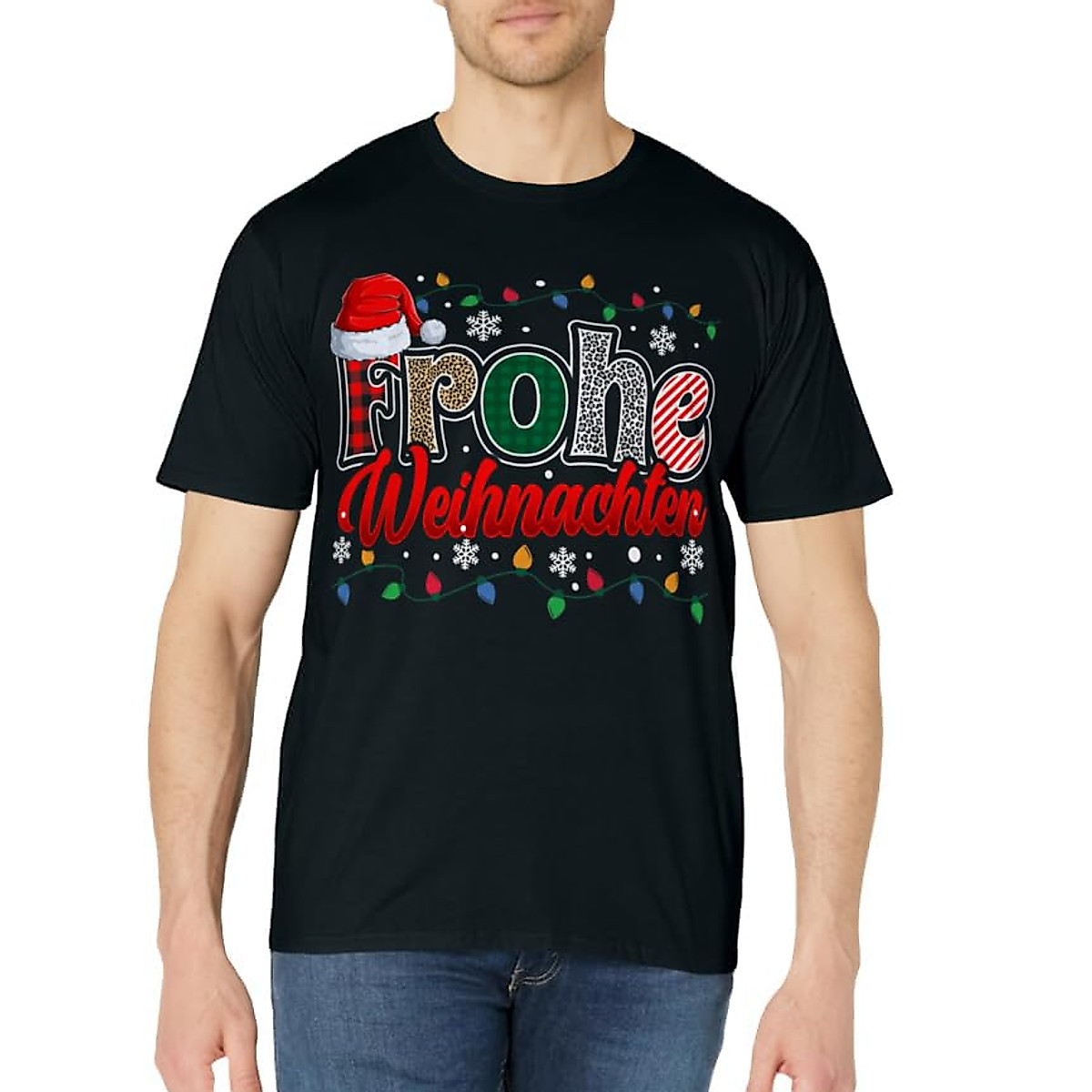 Frohe Weihnachten Deco Graphic Merry Christmas Family T-Shirt