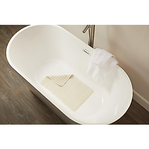 Rubbermaid Commercial Products Safti-Grip Bath and Shower Mat, Medium, White, Non-Slip for Tub