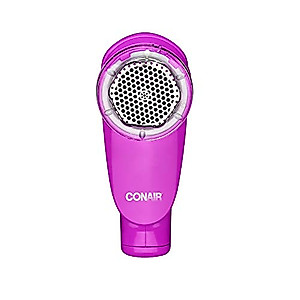 Conair Fabric Shaver and Lint Remover, Battery Operated Portable Fabric Shaver, Pink