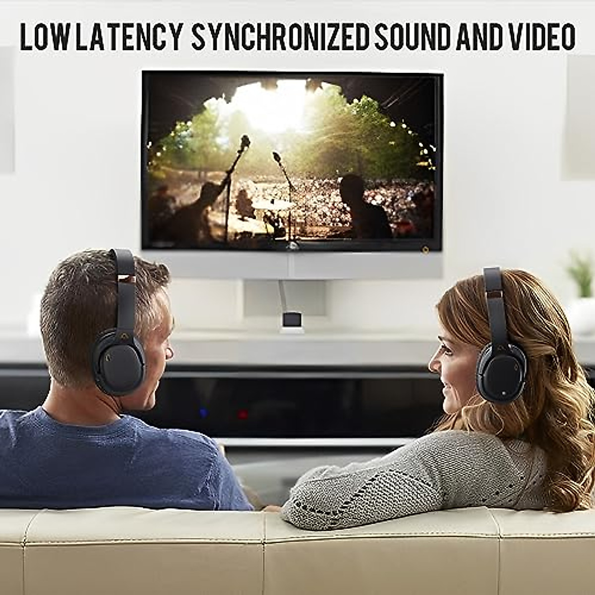 Active Noise Cancelling Headphones E600Pro, 80Hours Playtime Wireless Headphone with aptX Low Latency, Bluetooth Headphones with Built-in Microphone, Deep Bass Over-Ear Headphones (Black)