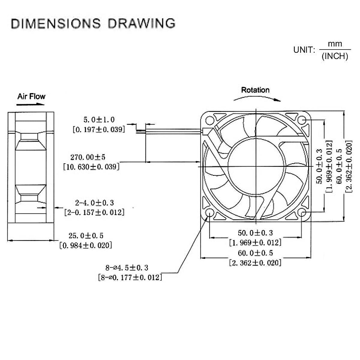 GDSTIME 2 Pack 60mm x 60mm x 25mm 12V Dual Ball Bearings DC Brushless Cooling Fan