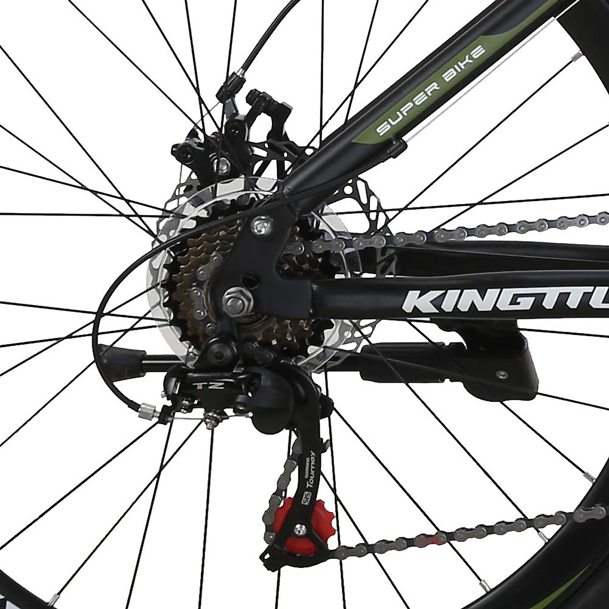 LZBIKE Bike G6-26 26 inch Bike Mountain Bike 26" 21 Speed Shift Left 3 Right 7 Cycle Folding Mountain Bike Frame Shock Absorption Mountain Bike (Army Green G6 SPO)