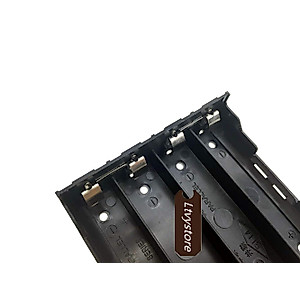 18650 Battery Case Holder, 3 Pcs 4 Slots x 3.7V 14.8Volt DIY Battery Storage Box, in Series Black Plastic Batteries Case for 4 x 18650 Ltvystore