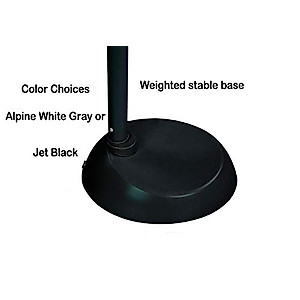 BALTORO LED Floor Lamp - Soft White Reading Light - Built-in Step Dimmer -Adjustable Head Pivots in Any Direction Save Energy 12 Watts - Black Color - SL5758BL