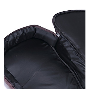 HOT SEAL Simple Linen 10MM Classic Thick Durable Ukulele Case Bag with Large Storage (23/24in, Brown)