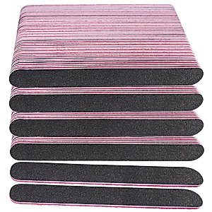 Nail File (100 Pcs), Emery Board Nail Files for Acrylic and Natural Nails, 100/180 Grit Double Sided Emery Boards for Nails Fingernail Filer Bulk for Professional Finger Nail Filer Manicure Set