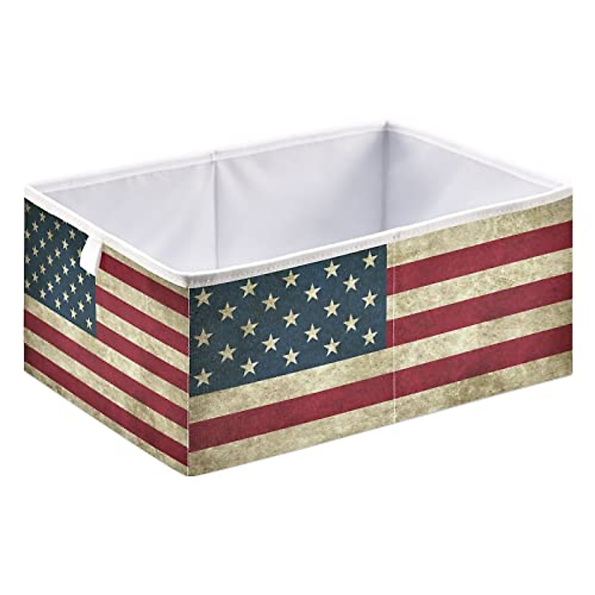 xigua American Flag Camouflage Cube Storage Bin Large Collapsible Storage Basket Toys Clothes Organizer Box for Shelf Closet Bedroom Home Office, 11 x 11 x 11 Inch