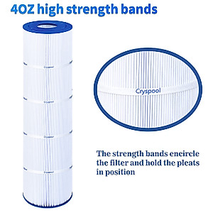 Cryspool R0554600 Pool Filter Compatible with Jandy CL460, CV460, A0558000,PJAN115, 4X115 sq.ft Cartridge, C-7468, FC-0810,4 Pack