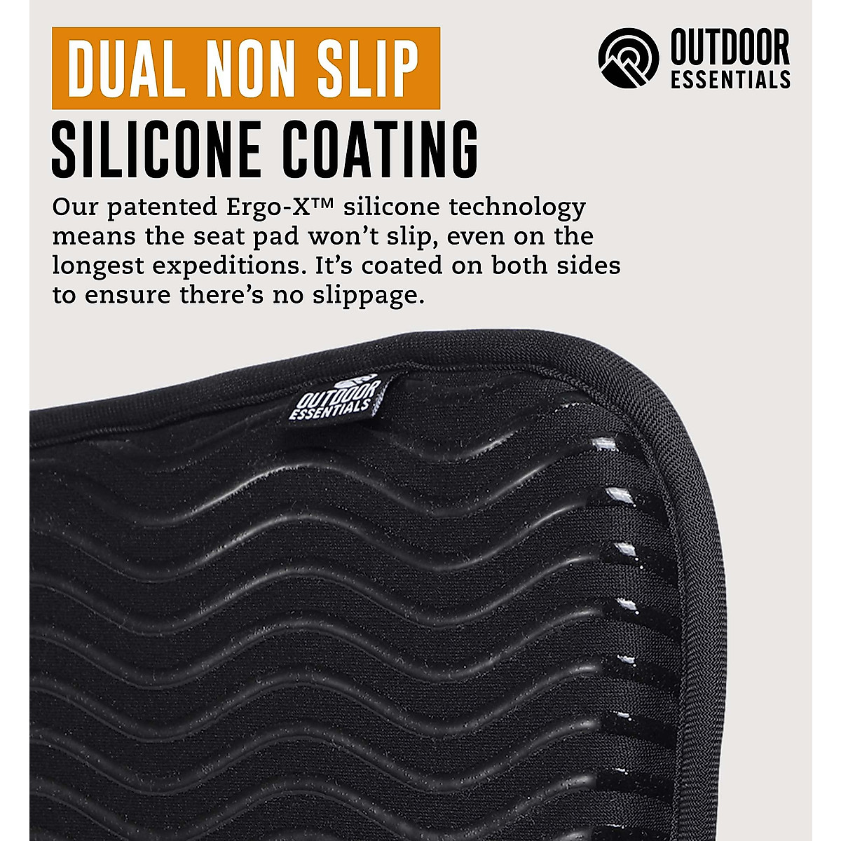 OutdoorEssentials Kayak Seat Cushion, Seat Pad - Kayak Cushion Seat Waterproof - Anti Slip Kayak Gel Seat Cushion & Kayak Seat Bottom - Black