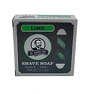 Col. Conk World's Famous Shaving Soap, Lime -- 3 Pack -- Each piece Net Weight 2.25 Oz by Colonel Conk
