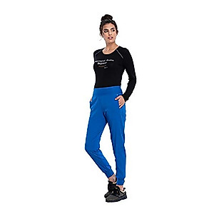 Cherokee iFlex Women's Mid Rise Jogger Scrub Pant, CKK071, Royal, 3XL