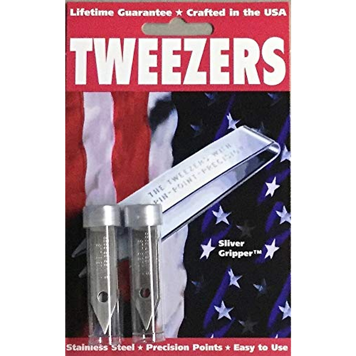2 Pack Uncle Bill's 19074 Sliver Gripper Tweezers