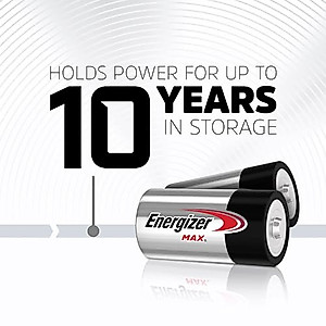 Energizer Max C Batteries, Premium Alkaline C Cell Batteries (4 Battery Count)