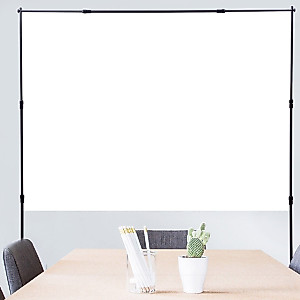 BannerBuzz Adjustable Banner Stand, Step & Repeat Backdrop Stand for Photo Booth Trade Shows Parties Studio Birthday Events Wedding Screen Display, Hardware kit only with Carry Bag (10' W X 8' H Feet)