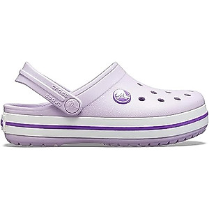Crocs Unisex-Child Crocband Clogs (Little Kid/Big Kid), Lavender/Neon Purple, 2 Little Kid