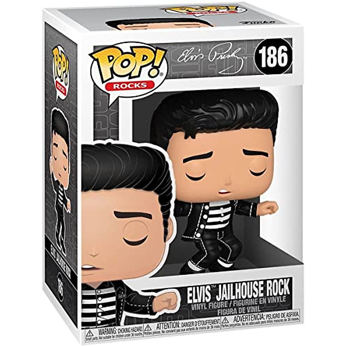 Elvis - Jailhouse Rock Funko Pop! Vinyl Figure (Bundled with Compatible Pop Box Protector Case), 3.75 ''