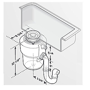 InSinkErator Garbage Disposal with Power Cord & Air Switch, Evolution Essential XTR, Quiet Series, 3/4 HP Continuous Feed, Gray