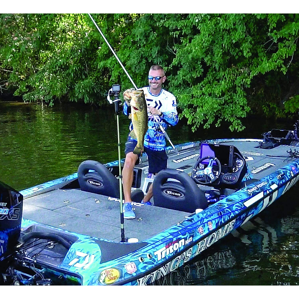 YOLOtek PowerStick 53" Bundle GoPro Boat Mount & Constant Power Veteran Owned. Go Pro Camera Bass Boat Accessories. GoPro Mount for Go Pro Hero 11, DJI & All Action Camera. Fishing Camera Power Pole