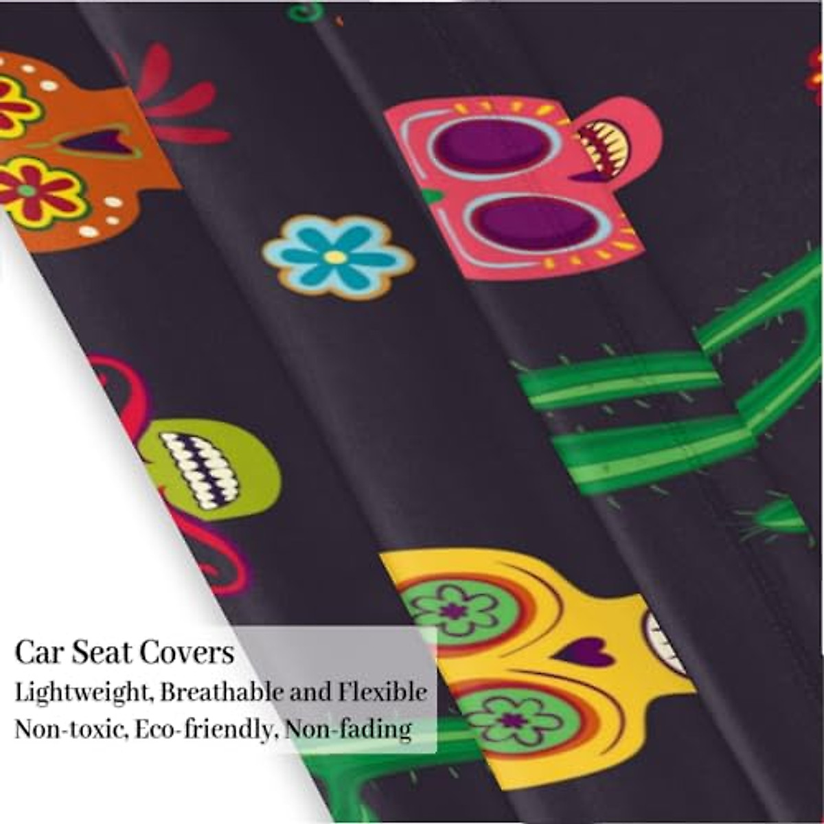 Sugar Skull Flowers Baby Car Seat Cover for Baby Boys and Girls Breathable Lightweight Carseat Cover Baby Carrier Cover Soft Flexible for Girls Boys