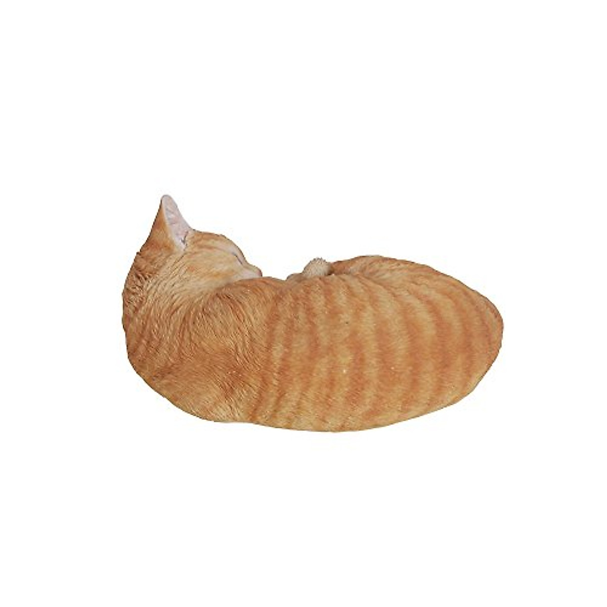 Hi-Line Gift Ltd Lying Cat Sleeping Tabby Statue, Orange