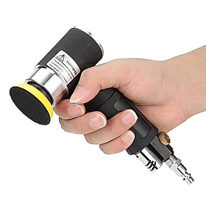 60Pcs Mini Air Sander Kit, Pneumatic Sander with 1” 2” 3” Backing Plates, Sanding Discs, Buffing Pads for Random Orbital Sanding Buffing Polishing