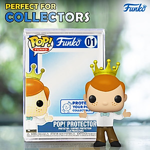 Original Funko Pop Protector, Sturdy Funko Pop Display Case, 0.35mm Thick Crystal-Clear Pop Vinyl Case Protector, Interlocking Heavy Duty Funko Pop Case for Collectible Funko Display (Pack of 6)