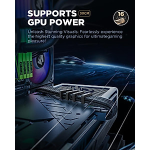 ASIAHORSE 16AWG PSU Cable Extension Power Cords, Customized Power Supply Mod Sleeve Extension Cable, ATX/EPS/8-pin PCI-E/6-pin PCI-E for PSU Cable